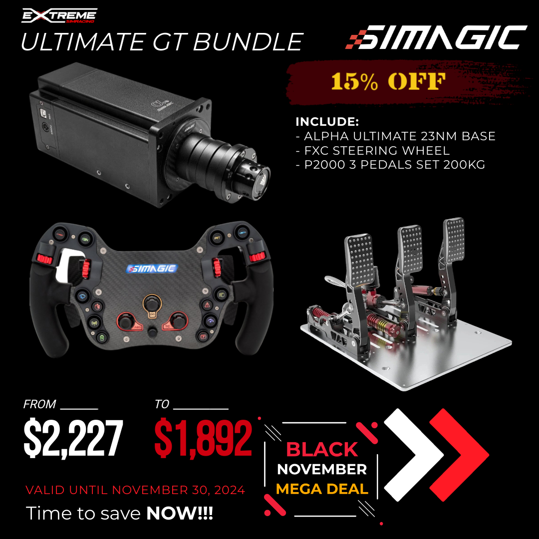 ULTIMATE GT BUNDLE SIMAGIC - BLACK NOVEMBER 2024 – Extreme Simracing