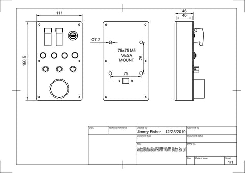 Apex Button Box Vertical Mount V1 – Extreme Simracing