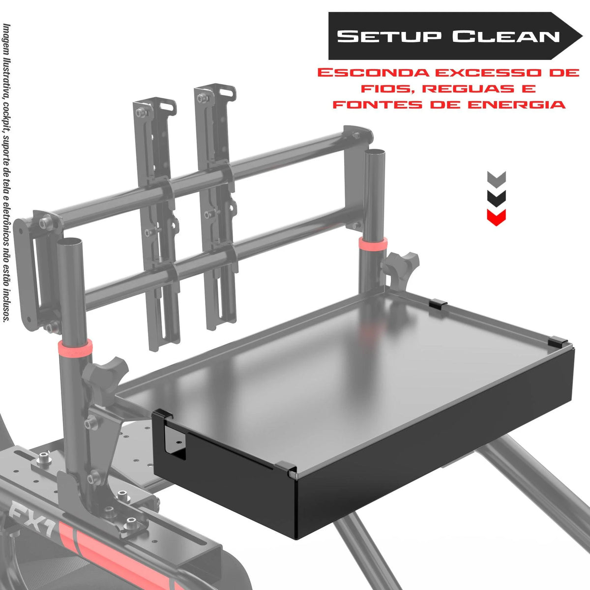 BOX SHELF FOR REAR TRAY PC/CONSOLE - Extreme Simracing