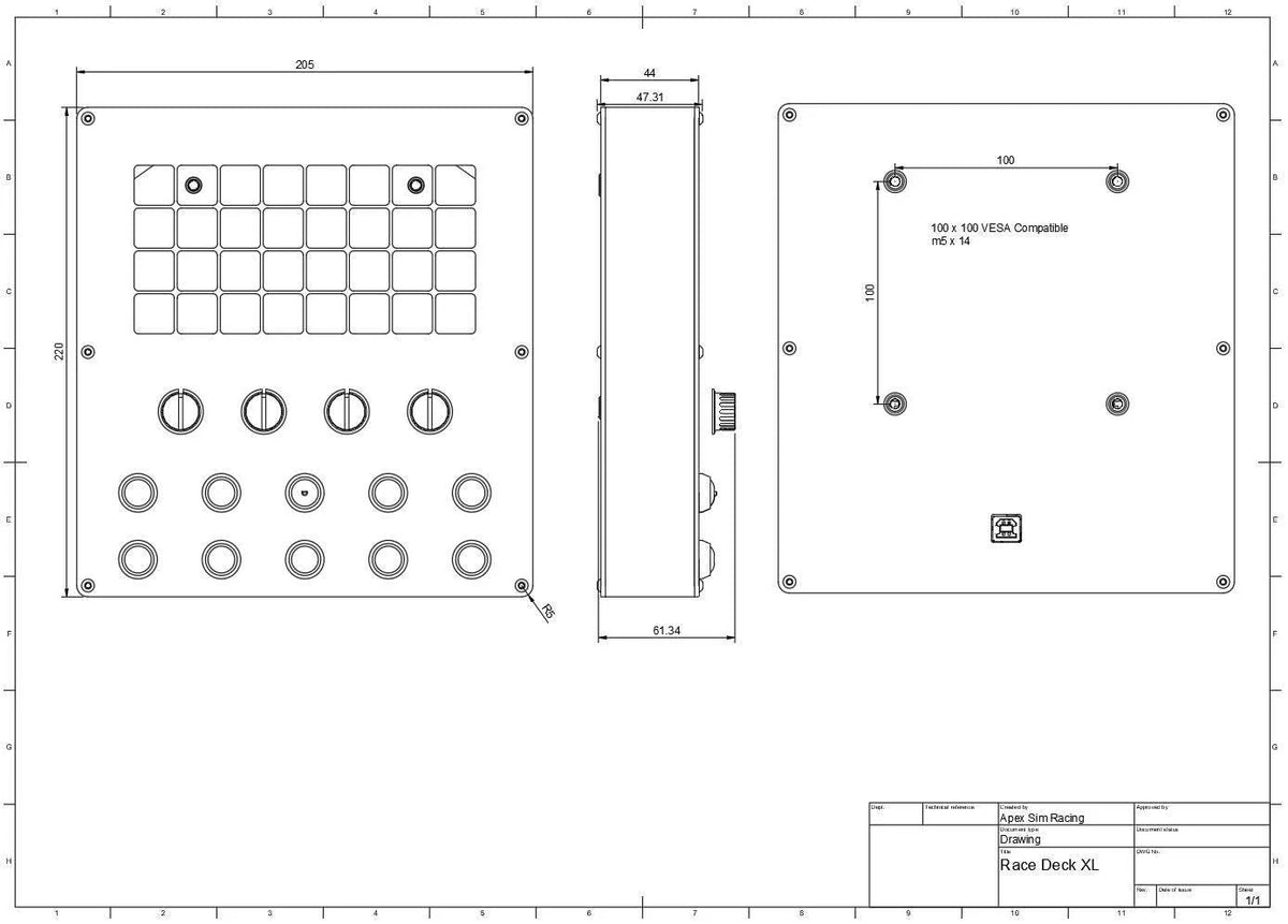 Race Deck XL Button Box – Extreme Simracing