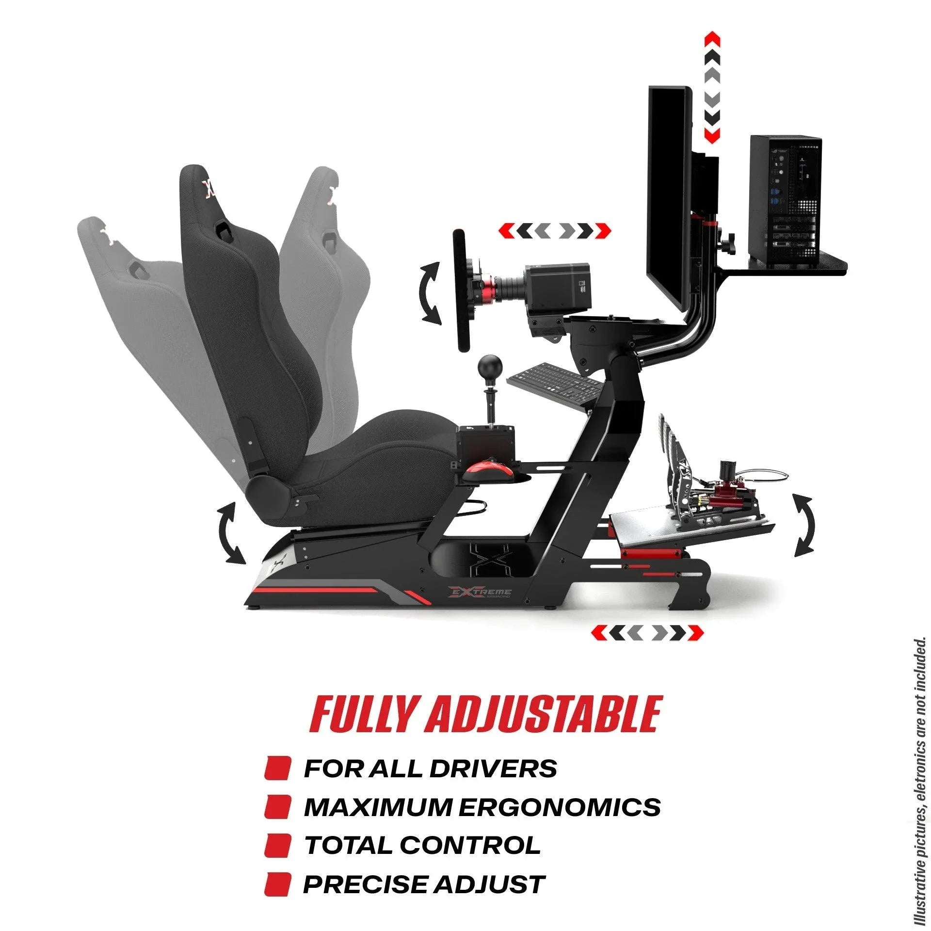 SIM RACING COCKPIT XT PREMIUM LITE 3.0 FULL ACCESSORIES – Extreme Simracing