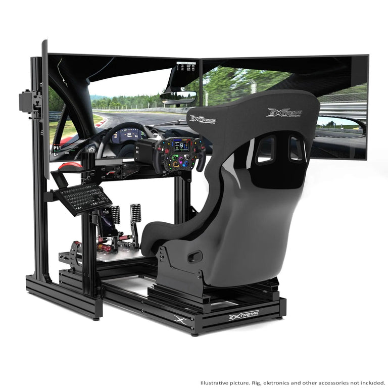 TRIPLE SCREEN ADD-ON FOR ALUMINUM PROFILE TV STAND – Extreme Simracing